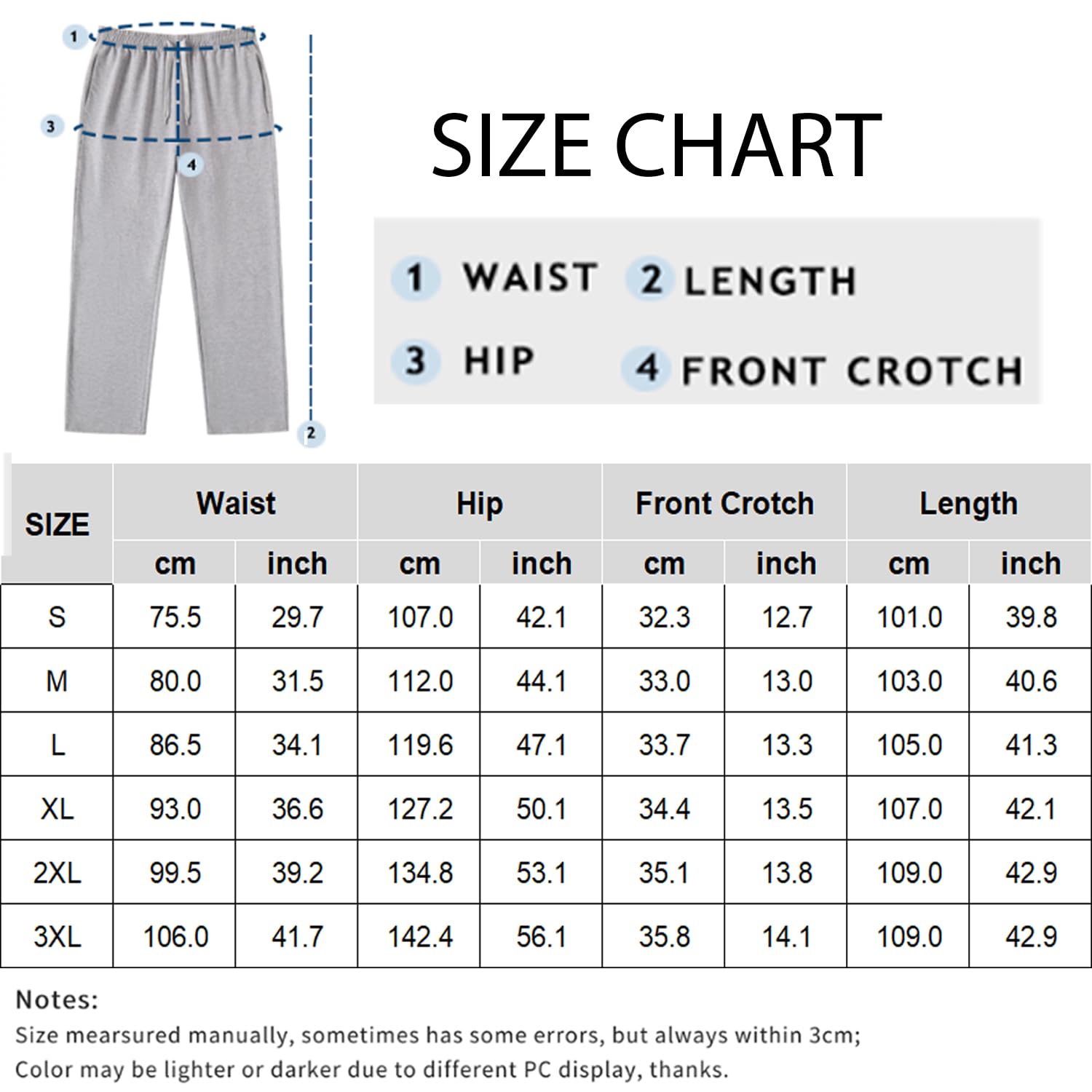 COOFANDY Men's Jersey Sweatpants Open Bottom Casual Cotton Pants Lightweight Loose Fit Trouser with Pockets Dark Grey