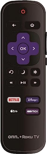 OEM Replacement Remote Control fits for All Onn. Roku TV Smart 4K Ultra HDTV with 4 Shortcut APP Keys - Netflix, Disney Plus, Apple TV+, and HBO Max Buttons