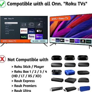 OEM Replacement Remote Control fits for All Onn. Roku TV Smart 4K Ultra HDTV with 4 Shortcut APP Keys - Netflix, Disney Plus, Apple TV+, and HBO Max Buttons