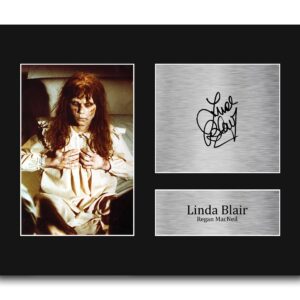 HWC Trading Linda Blair The Exorcist Gifts Printed Signed Autograph Picture for Movie Memorabilia Fans - US Letter Size