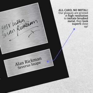 HWC Trading Alan Rickman Severus Snape Harry Potter Gifts Printed Signed Autograph Picture for Movie Memorabilia Fans - US Letter Size