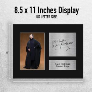 HWC Trading Alan Rickman Severus Snape Harry Potter Gifts Printed Signed Autograph Picture for Movie Memorabilia Fans - US Letter Size