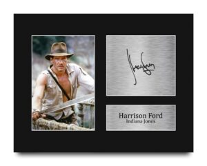 hwc trading harrison ford indiana jones gifts printed signed autograph picture for movie memorabilia fans - us letter size