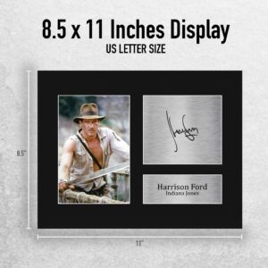 HWC Trading Harrison Ford Indiana Jones Gifts Printed Signed Autograph Picture for Movie Memorabilia Fans - US Letter Size