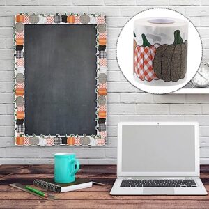 LUOZZY Blackboard Border Decal Adhesive Border Sticker Classroom Bulletin Board Border Stickers Halloween Decoration - 7x20CM