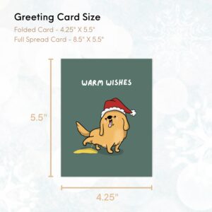 ALY LOU Christmas Cards Dog Funny Holiday Box Set Pack Assorted, 2023 Quality Xmas Sarcastic Greeting Cards for Pets Family Friends (20 Cards Set - Funny Dogs (20 Cards total / 2 of each design))