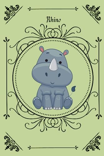 Rhino: Adorable Rhino Notebook | Journal For Rhino Lovers (6" x 9") - 110