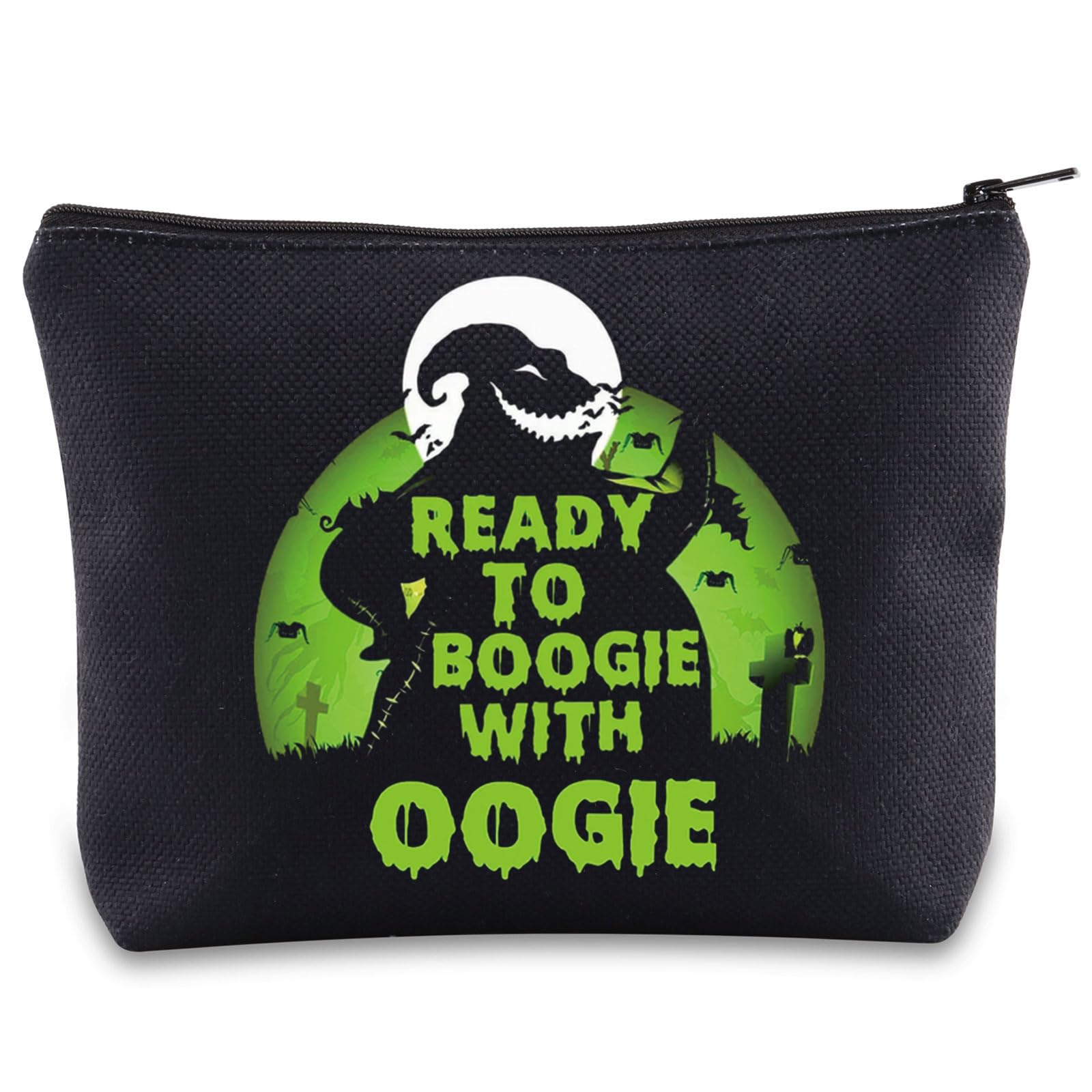 BWWKTOP Funny Oogie Cosmetic Makeup Bag Oogie Fans Inspired Gifts Ready To Boogie With Oogie Zipper Pouch Bag (READY TO BOOGIE)