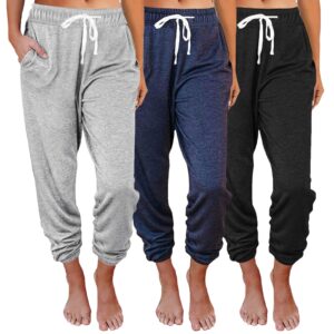 sunbs 3 packs womens sweatpants baggy comfy lounge pants yoga joggers workout pajamas clothes casual fall fashion 2024