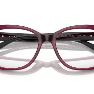 Coach HC6120 Prescription Eyewear Frames, Transparent Ruby/Demo Lens, 54 mm