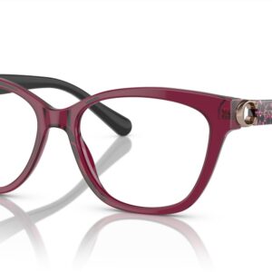 Coach HC6120 Prescription Eyewear Frames, Transparent Ruby/Demo Lens, 54 mm