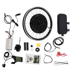 20" front/rear wheel hub e-bike conversion kit, 36v 500w e-bike brushless and gearless hub motor kit with led display waterproof