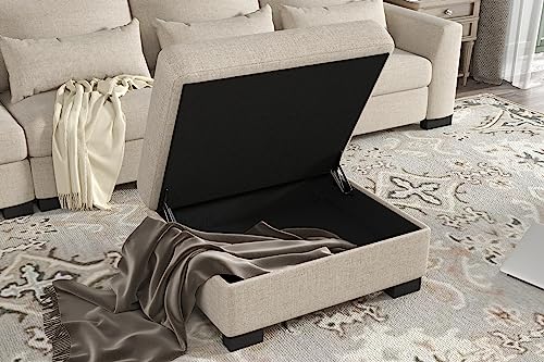 Sunrise Coast Modular Sofa Couch 130" Convertible L Shaped Sofas&Couches with Movable Ottoman Sectional, Beige