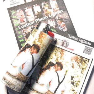 Custom Lighter Photo Wraps - 4 Pack Upload 4 Photos - Personalize Lighter Stickers - Company Logo Gifts - Wedding Favors - (Lighter Not Included) (4)