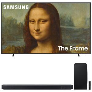 samsung qn65ls03ba 65 inch the frame qled 4k uhd quantum hdr smart tv bundle with q-series 7.1.2 ch. wireless dolby atmos soundbar w/q-symphony