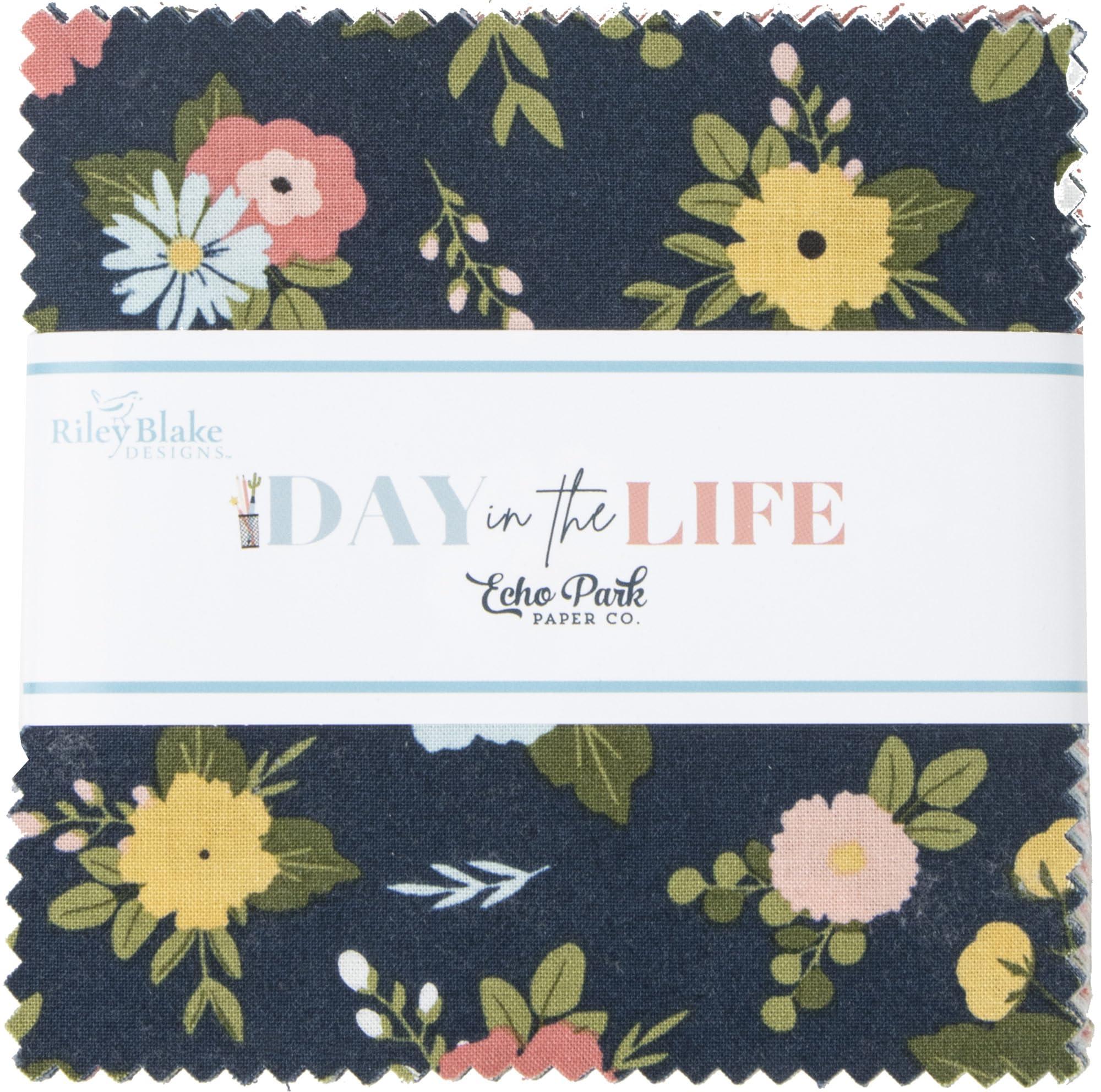 Echo Park Paper Co. Day in The Life 5" Stacker 42 5-inch Squares Charm Pack Riley Blake 5-13660-42