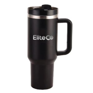 eliteco 40oz travel mug | insulated coffee mug | stanley cup bpa free lid stainless steel tumbler with handle and straw