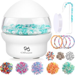 pp opount electric seed bead spinner with 1500 pcs mixed color beads set for jewelry making, diy bracelets and necklaces (patent)