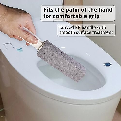 Pumice Stone for Toilet Cleaning, Pumice Cleaning Stone with Handle, Toilet Cleaner, Pumice Stone, Toilet Wand, Toilet Bowl Cleaner Brush, Toilet Brush (2PCS)