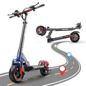 electric scooter for adults, electric scooter with seat, 10" pneumatic tires e commuting scooter, 28 mph top speed & 31 miles max range