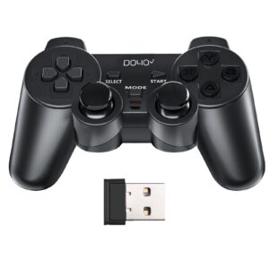 doyo wireless pc gaming controller, dual-vibration steam joystick gamepad computer game controller for pc windows 7/8/10/11