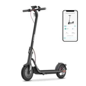 navee electric scooter v40, 20 mph speed &25 miles range, 10" pneumatic tires, 700w max power, e-abs and rear disk brake, ip55 waterproof, foldable electric scooter for adults, teenager