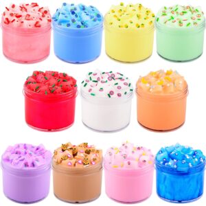 11 pack butter slime kit, cream jelly cube slime, milk pudding slime, q bomb slime party favors for kids, soft and non-sticky, stress relief toys for girls boys, scented diy cute stuff