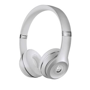 beats solo3 wireless on-ear headphones - apple w1 headphone chip, class 1 bluetooth, 40 hours of listening time, built-in microphone - silver