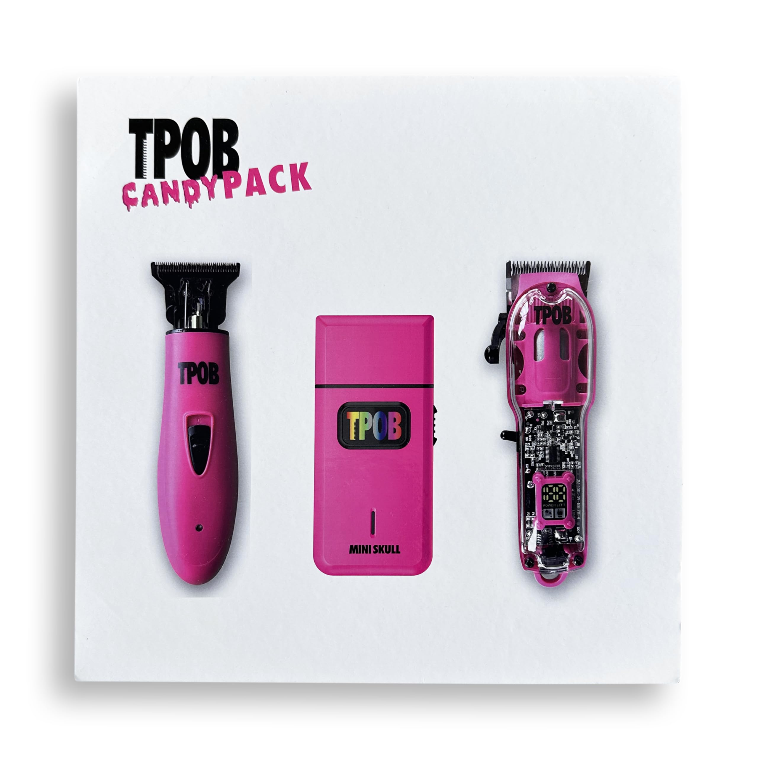 TPOB Slime 2 Candy Pink Clipper Trimmer Shaver Set Barber Hair Clippers in Matte Pink with Taper Blade