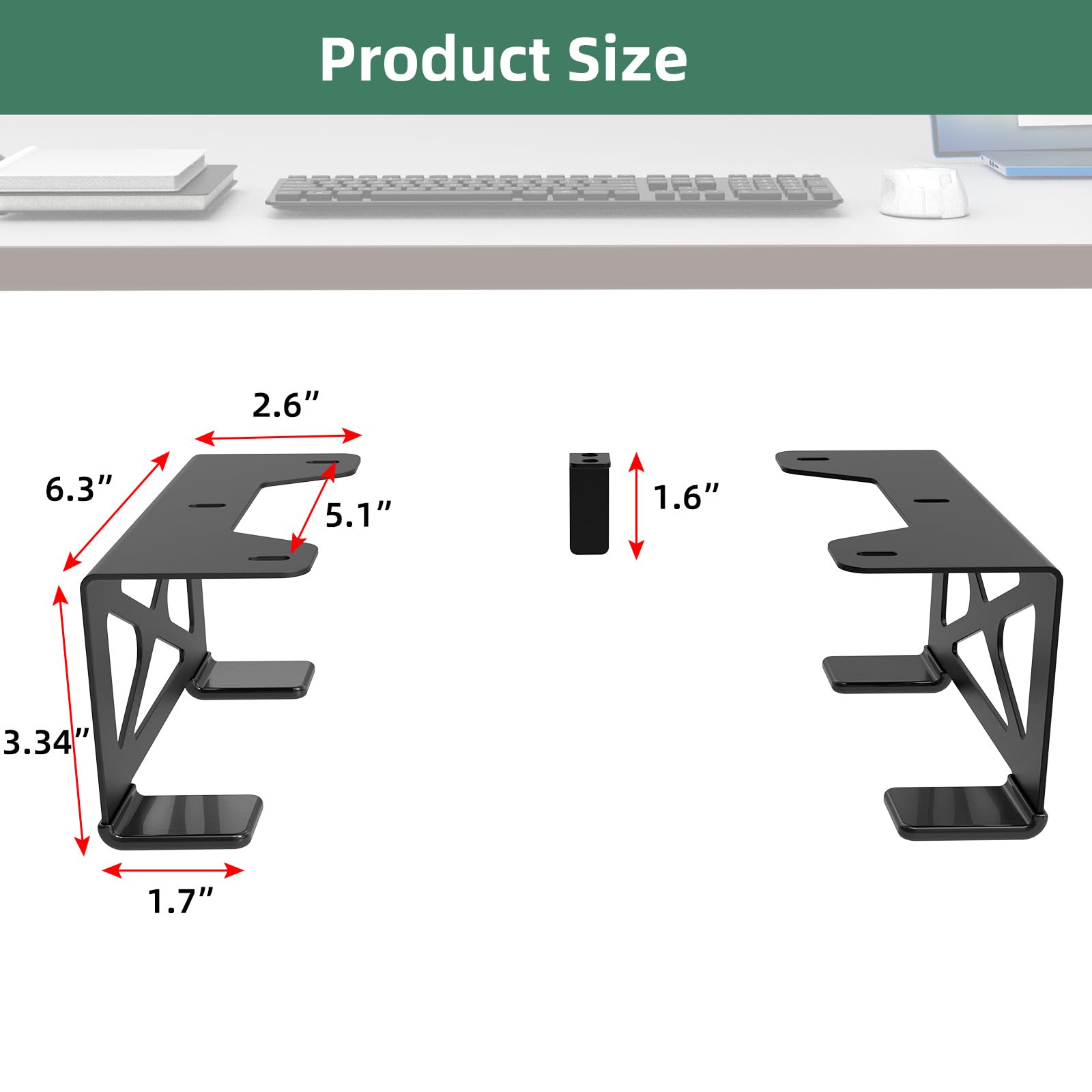 Under Desk Storage Mount Compatible for Xbox Series S,Under Desk Holder Compatible for Xbox One S/X,Xbox 360,Metal Under Desktop Storage Mount,Desktop Mini PC Holder