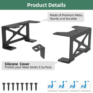 Under Desk Storage Mount Compatible for Xbox Series S,Under Desk Holder Compatible for Xbox One S/X,Xbox 360,Metal Under Desktop Storage Mount,Desktop Mini PC Holder