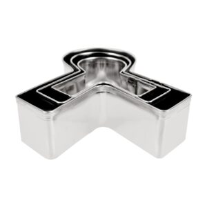 Cookie Cutters with Slip Cover Storage Tin, Support Ribbon Cutters in 3 Different Sizes - Perfect for Baking Enthusiasts.