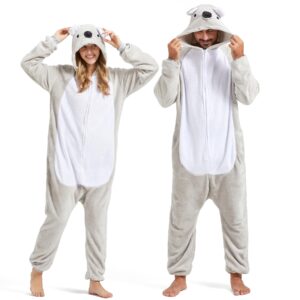 siskin animal onesie adult - koala halloween costumes for women men couples halloween pajamas cosplay animal onesies xl