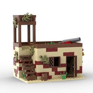 sayn ww2 military scene military buildings - 404 pcs ww2 military base battle scene building block, military sets compatible with lego