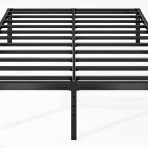 Kix Nox King Size Metal Bed Frame, 18" Heavy Duty, No Box Spring Needed, Under Bed Storage, Durable, Easy Assembly, Compatible with Headboard/Footboard, 5-Year Warranty