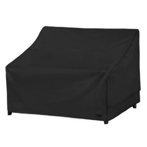 nettypro patio furniture sofa cover waterproof heavy duty outdoor couch cover 3 seater, 79" wx 38" dx 35" h, black