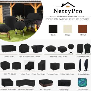 NettyPro Patio Furniture Sofa Cover Waterproof Heavy Duty Outdoor Couch Cover 3 Seater, 79" Wx 38" Dx 35" H, Black