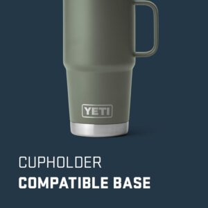 YETI Rambler 20 oz Travel Mug, Stainless Steel, Vacuum Insulated with Stronghold Lid, Camp Green