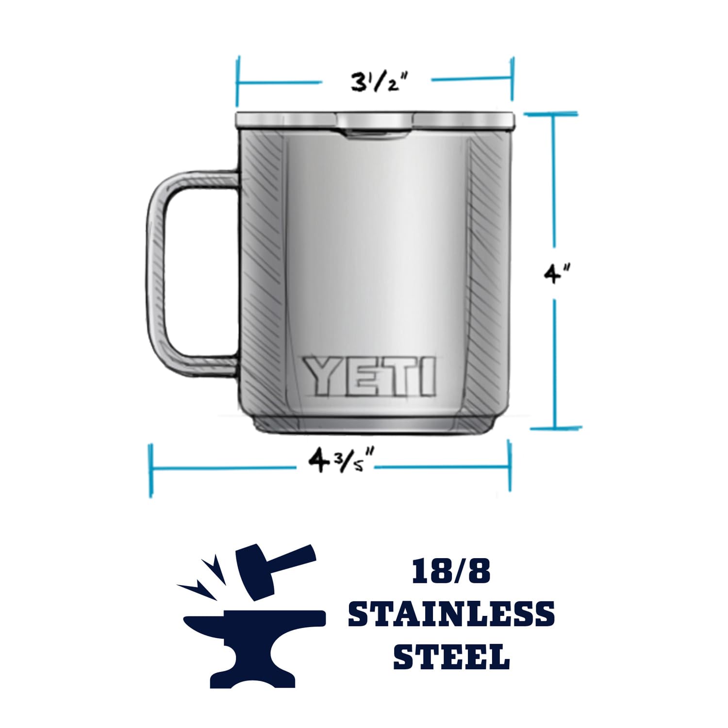 YETI Rambler 10 oz Stackable Mug, Vacuum Insulated, Stainless Steel with MagSlider Lid, Cosmic Lilac