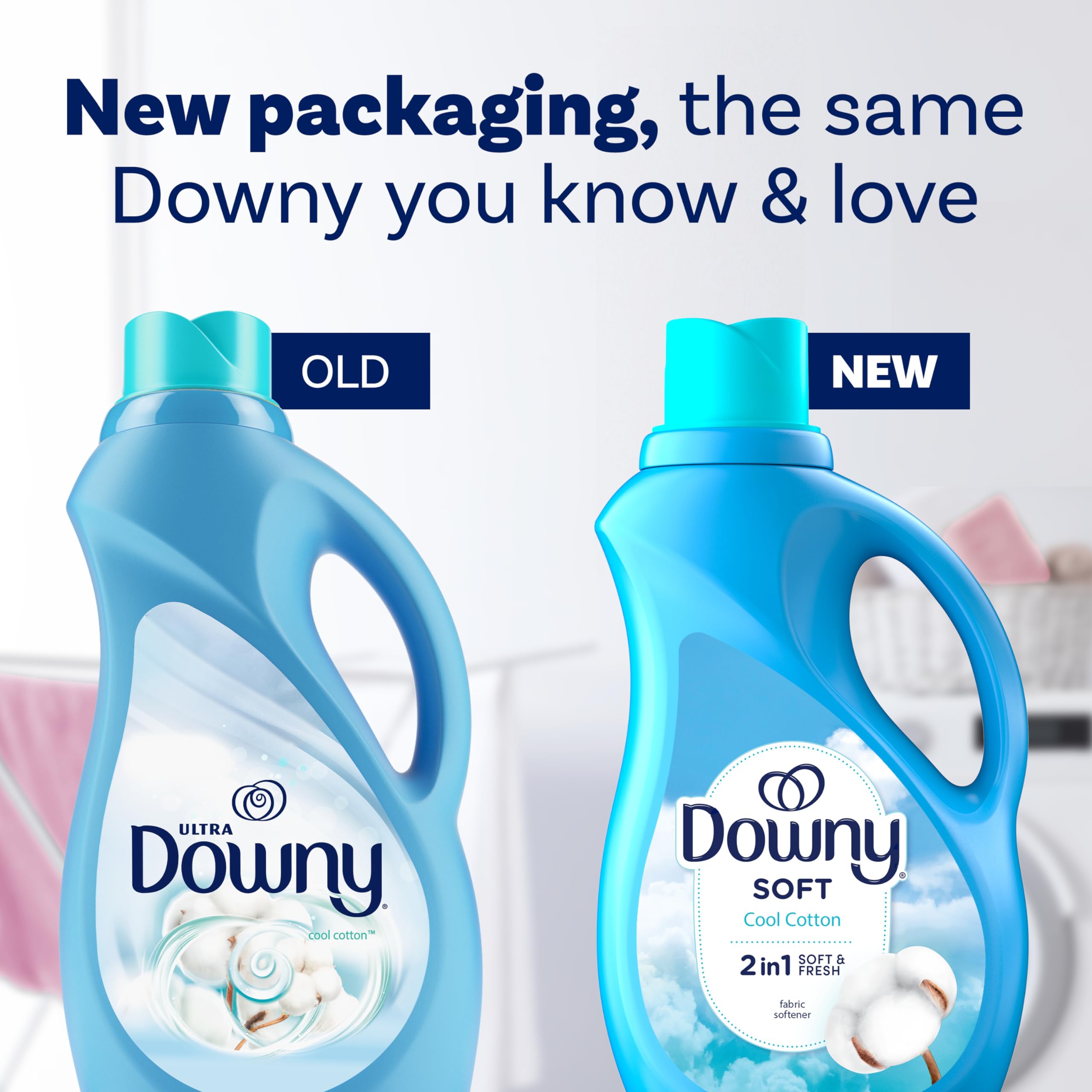 Downy Fabric Softener Liquid, Cool Cotton Scent, 111 fl oz, 150 Loads