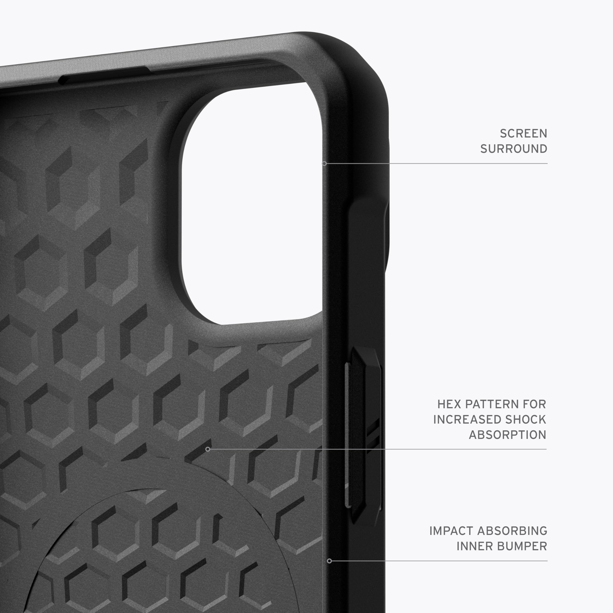 URBAN ARMOR GEAR UAG Case Compatible with iPhone 15 Plus Case 6.7" Metropolis LT Kevlar Black Built-in Magnet Compatible with MagSafe Charging Rugged Military Grade Dropproof Protective Cover