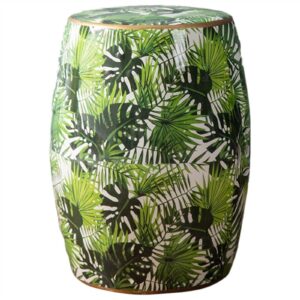 jiadiaoni decorative ceramic garden stool, glazed ceramic drum stool, suitable for living room, balcony, garden, etc.