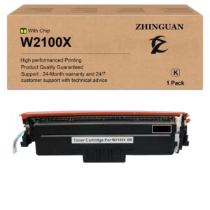 zhinguan remanufactured 1pk 210x w2100x high yield black toner cartridge works for color pro 4201dn 4201dw mfp 4301dw 4301fdn 4301fdw (with chip)