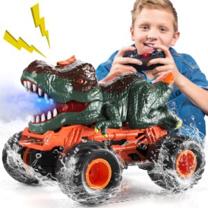 bennol remote control dinosaur car trucks toys for kids boys 3-5 4-7 8-12, 2.4ghz rc dino car toys gifts for 3 4 5 6 year old boys kids, indoor outdoor rc car dinosaur toys for kids 3-5 4-7 5-7 8-12