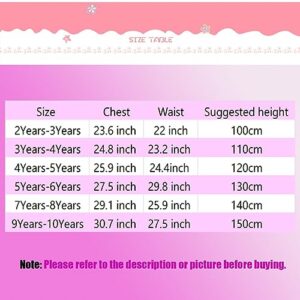 uivic Pink Costume for Girls, Doll Movie Cosplay Outfit Pink White Gingham Dress for Kids Party Birthday Dress Up (Pink1 with accessories, 7Years-8Years)