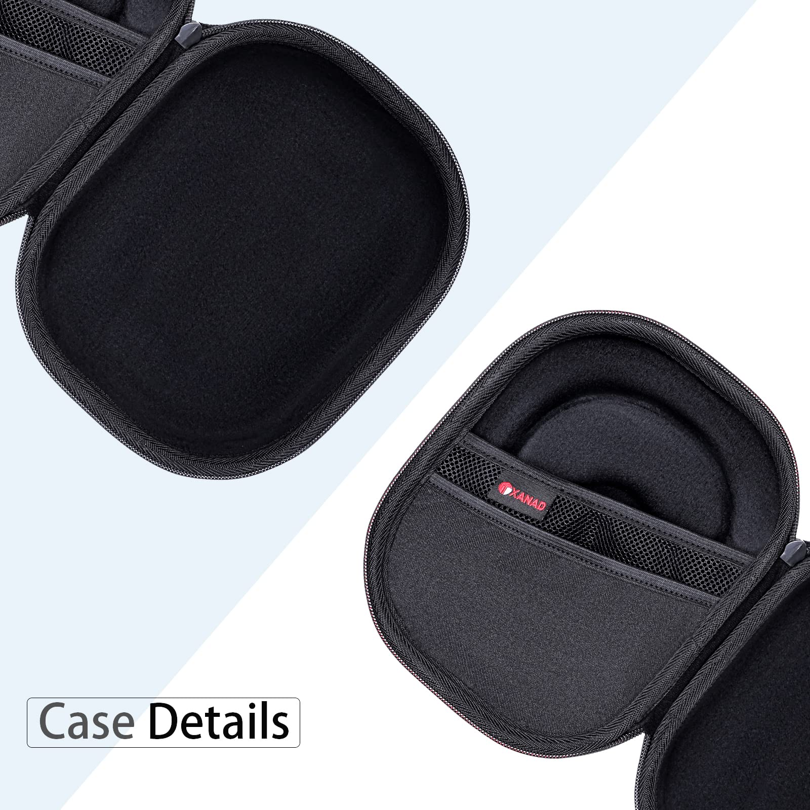 XANAD Carrying Case for TOZO HT2 or Sony WH-CH520 or WH-CH510 or JBL Tune 510BT, Tune 660 BTNC, Tune 560BT, Tune 500BT, Live 460NC, E45BT Bluetooth Wireless Headphone(Black)