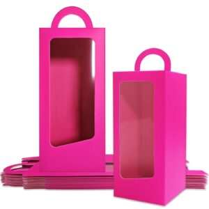 12 hot pink party favor boxes 90s doll pink girls birthday gift gable treat box candy goodie tall gable window box for pink girl princess birthday wedding bridal shower bachelorette decorations