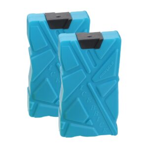 pinnacle ice blocks for cooler set of 2, 20oz, blue, reusable, leak-free, long lasting, non-bpa, food safe