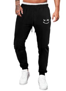 jmierr mens sweatpants tapered track gym running cool joggers sweat pants athletic pants with drawstring and pockets 2024, 3xl, black