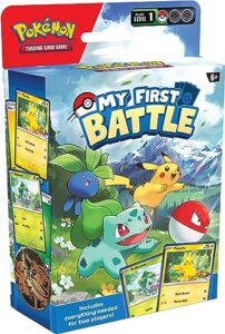 pokémon tcg: my first battle—pikachu and bulbasaur (2 ready-to-play mini decks & accessories)